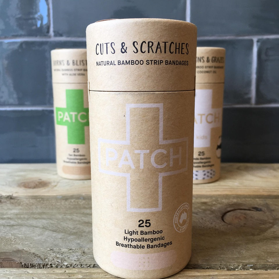 Organic Bamboo plasters ~ Tube of 25 ~ By Patch – UnSealed, Clacton-on-Sea